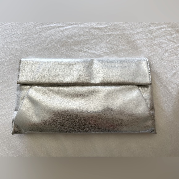 Phase 3 | Bags | New With Tags Silver Clutch Envelope Style Magnetic ...